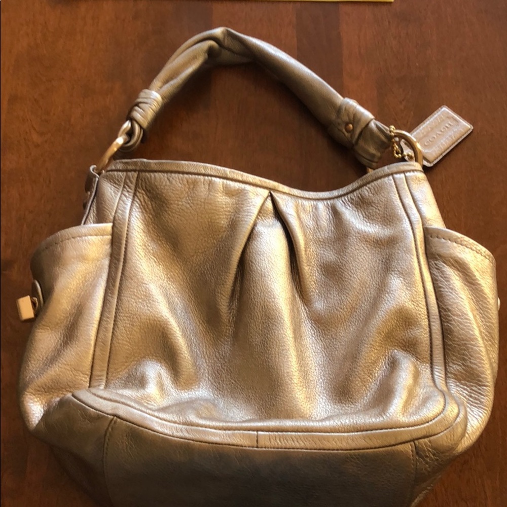 Coach Genuine Rose Gold Leather Purse - Gem